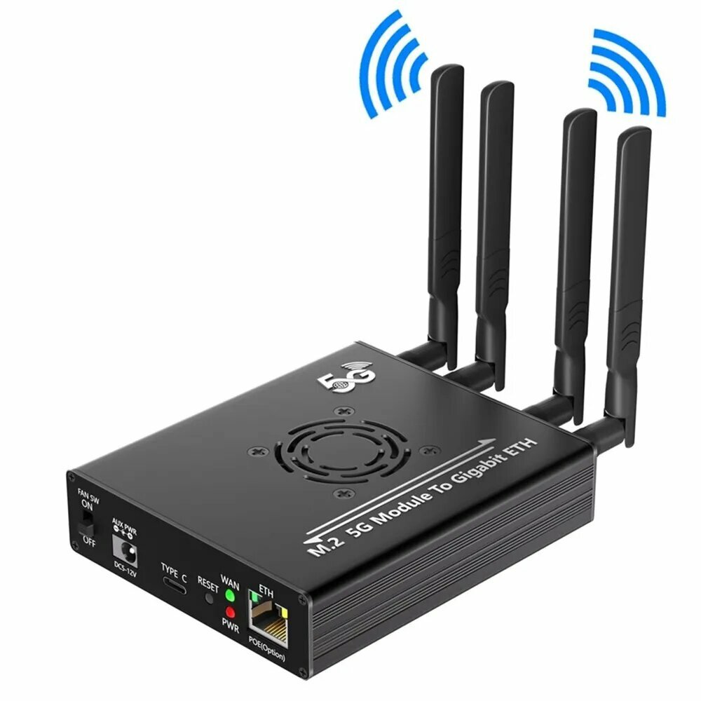 Адаптер NGFF(M.2) 5G для модуля Type C с POE и двумя слотами для SIM-карт, порт RJ45, контроллер Realtek RTL8125BG