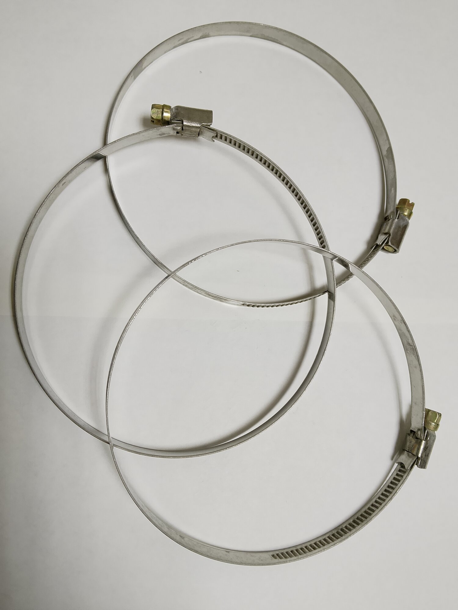 Хомут обжимной металлический 100 - 120 мм, червячный, в комплекте 5 шт.