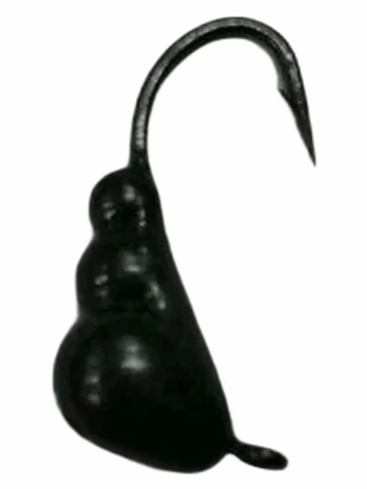 Мормышка вольфрамовая, форма Муравей с ухом цвет : Черный(Никель) 3.5мм 0.8гр 10шт