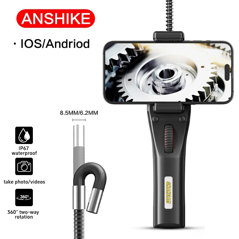 Эндоскоп ANSHIKE HD 1080P 8.5 мм, C1-8mm-1m OTG