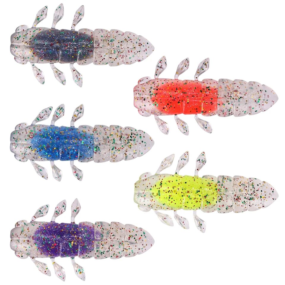 Мягкие приманки Cicada Lure, 5,5 см, Mix color, 5 шт