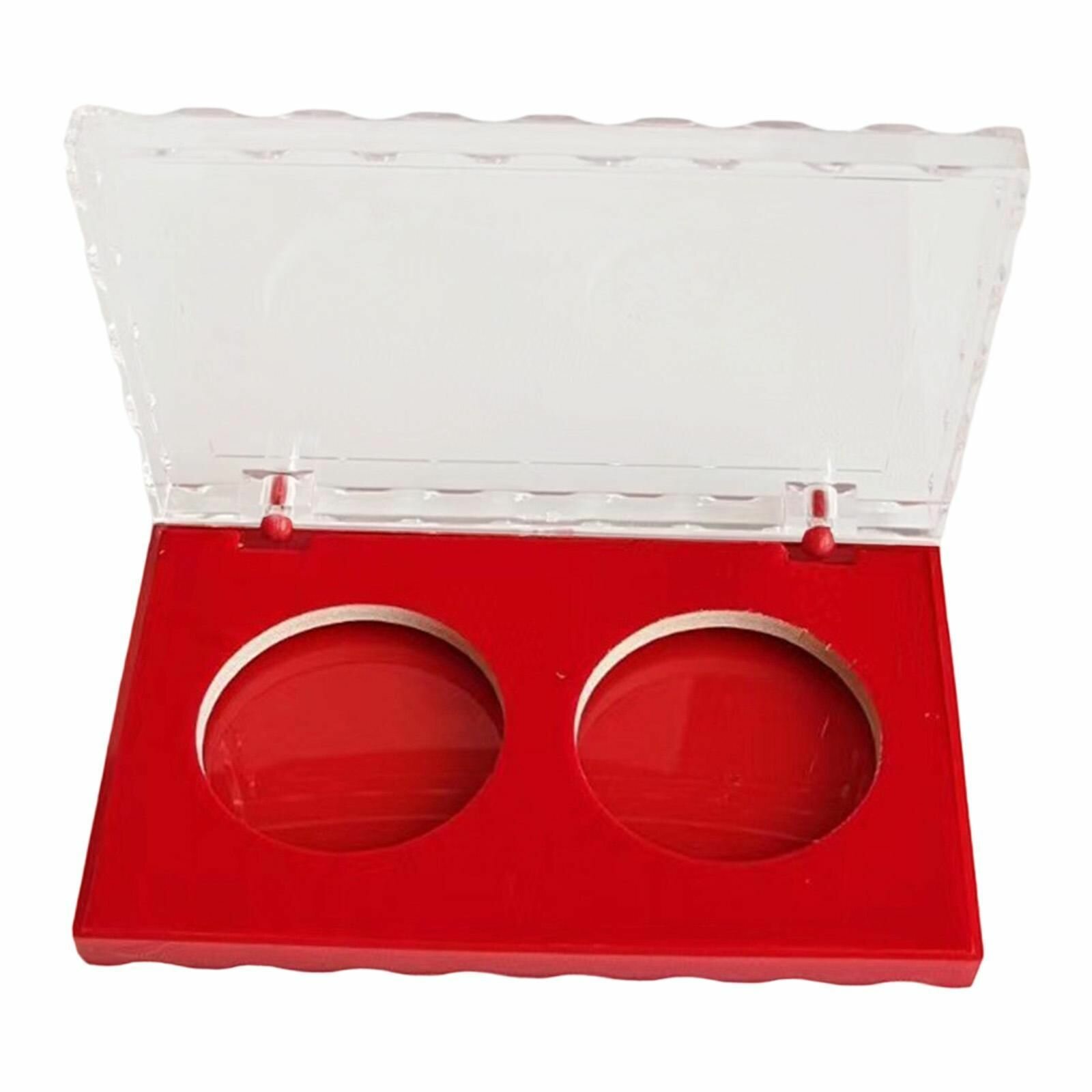 Футляр для двух коллекционных монет и медалей, акриловый прозрачный кейс с надежной защитой от пыли.