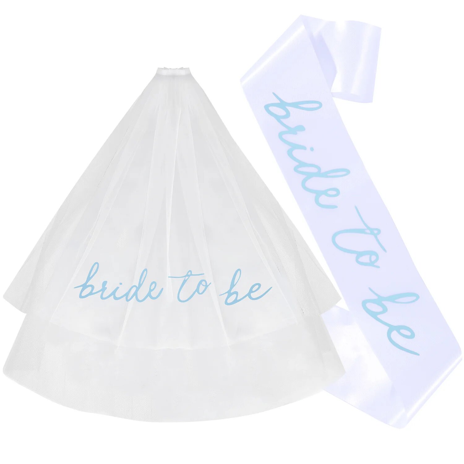 Вуаль и пояс "Bride to be", цвет D