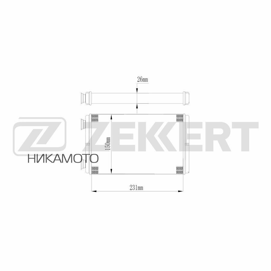 ZEKKERT MK-5172 Радиатор отопителя Uaz Patriot (3163) 08-