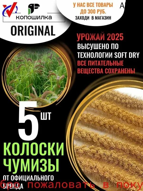Чумиза для попугаев 5 шт. сенегальское просо лакомство игрушка для птиц и грызунов , урожай 2025 года - копошилка бренд от производителя