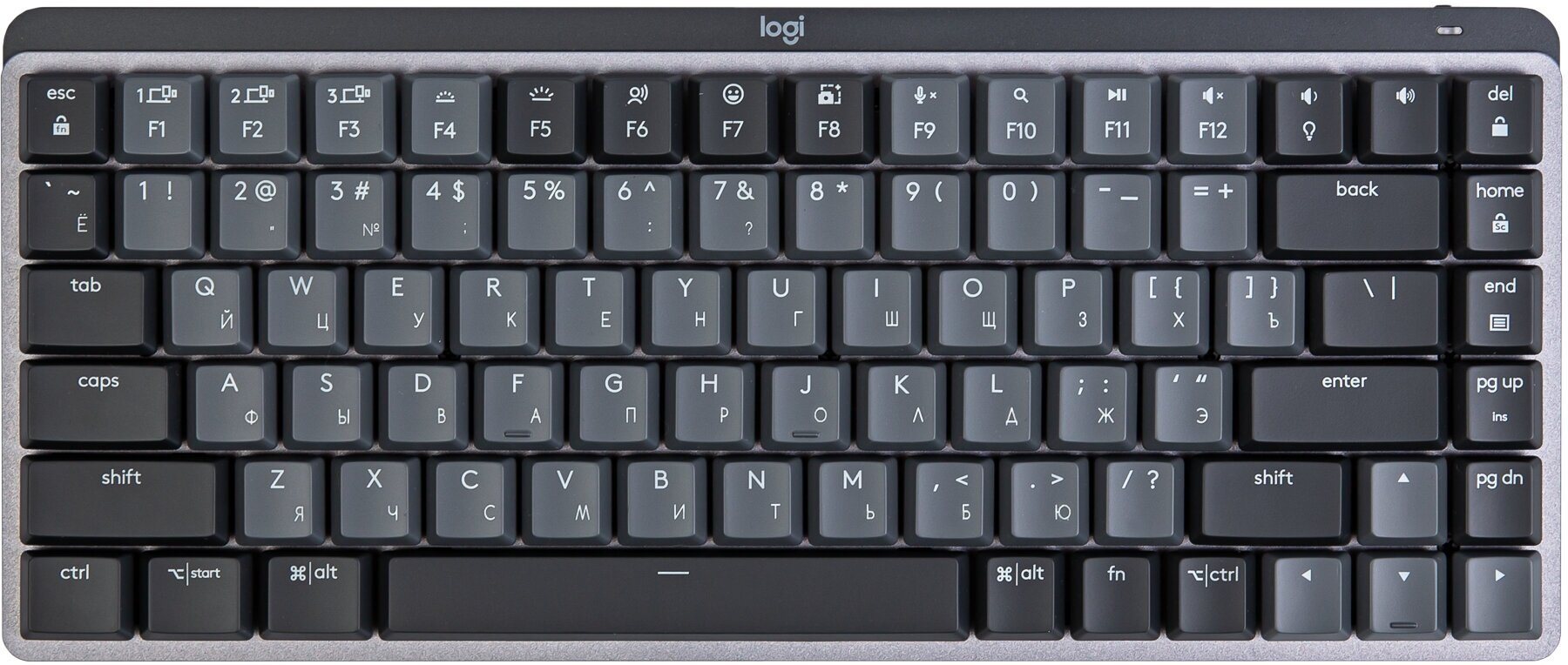 Клавиатура Logitech MX MECHANICAL Mini Tactile Quiet (Graphite/Grey)