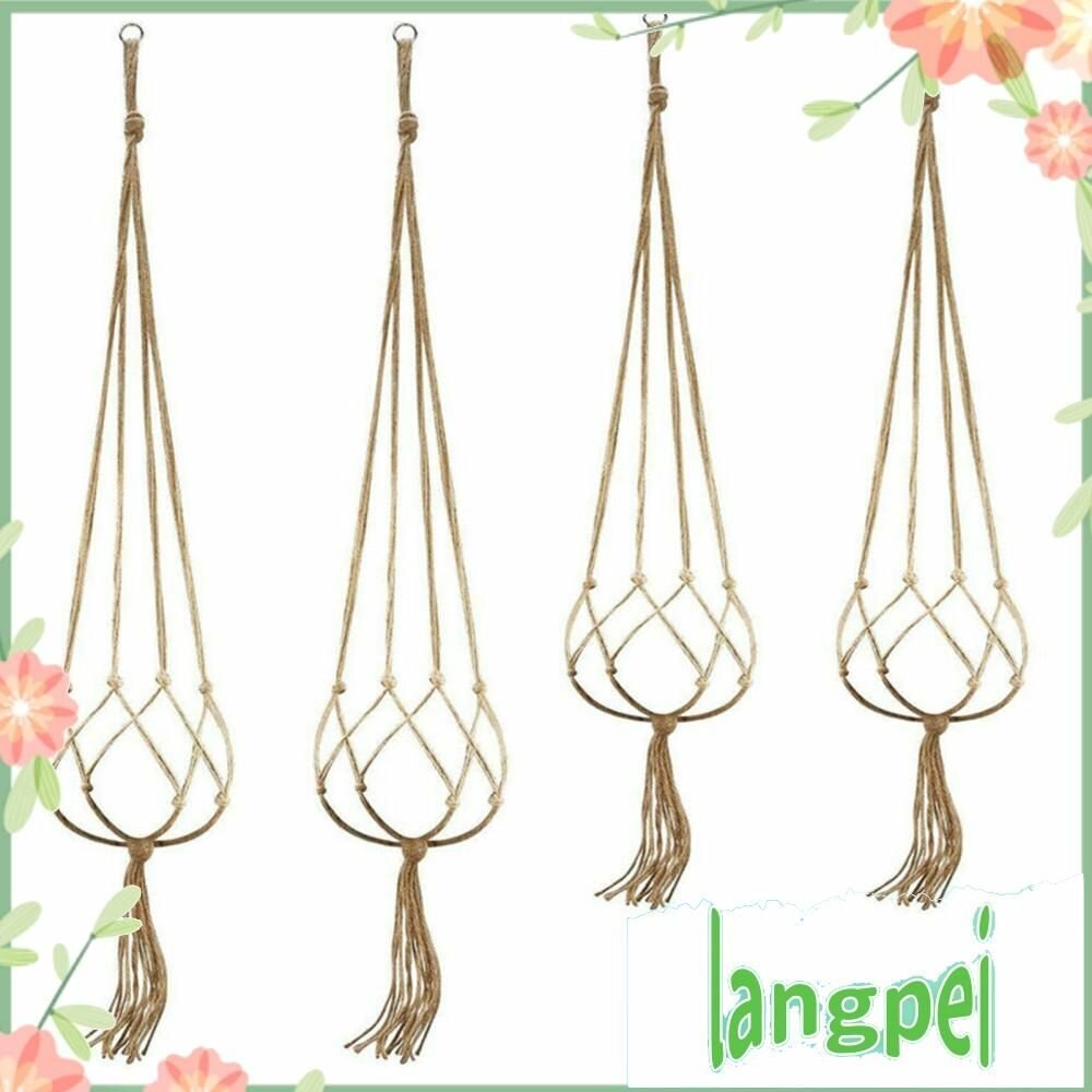 Макраме, винтажные подвесные кашпо из джута, для любого интерьера