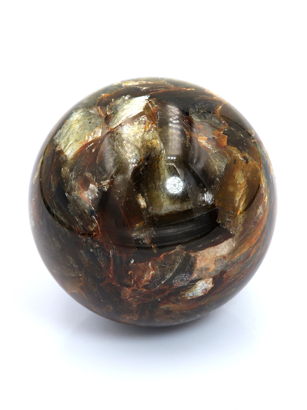Флогопит коричневый шар, натуральный камень/минерал (5-5,2 см)