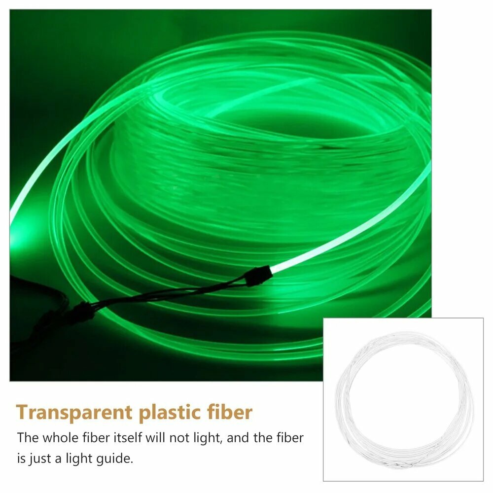 Оптоволоконный Кабель Diam 1.5 Мм, Белый, Длина 2 М, Прочный И Прозрачный, Для Декорации Праздников