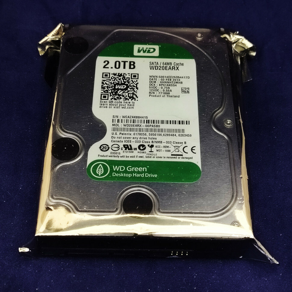 Жесткий диск Western Digital WD20EARX, 2 ТБ
