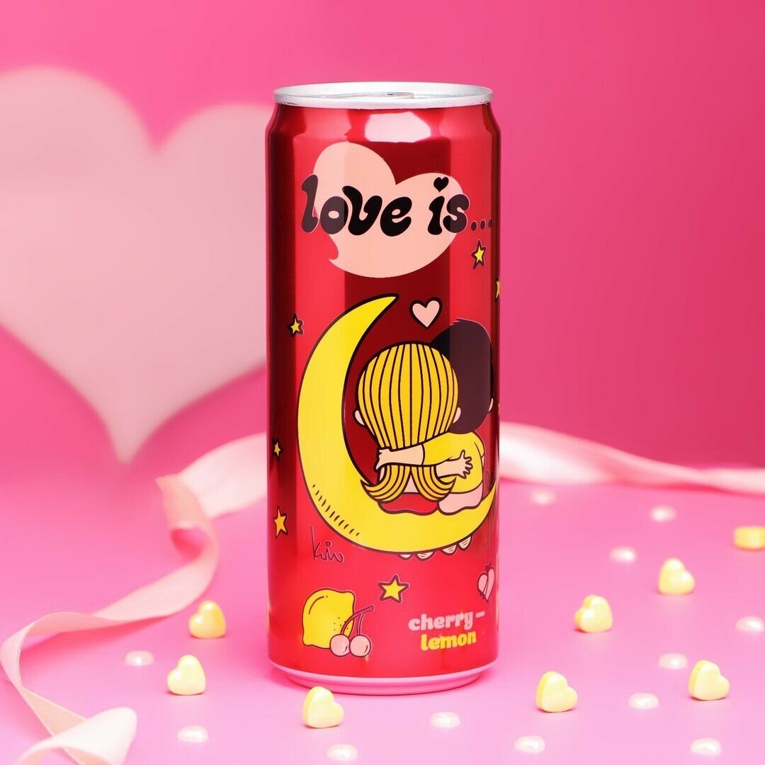 Газированный напиток LOVE IS Cherry-Lemon (Вишня-Лимон), 330 мл х 1 шт.