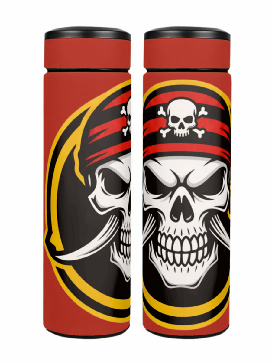 Термос «Pirate Skull дерзкий пиратский череп» (красный)