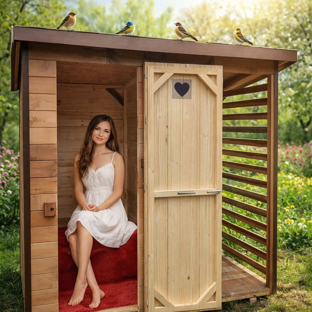Туалет для дачи деревянный