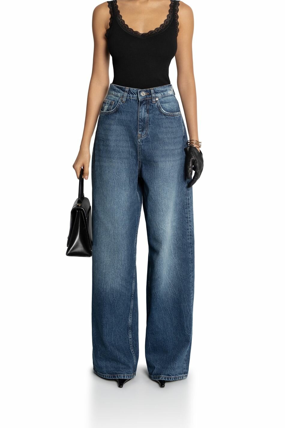 Джинсы широкие 