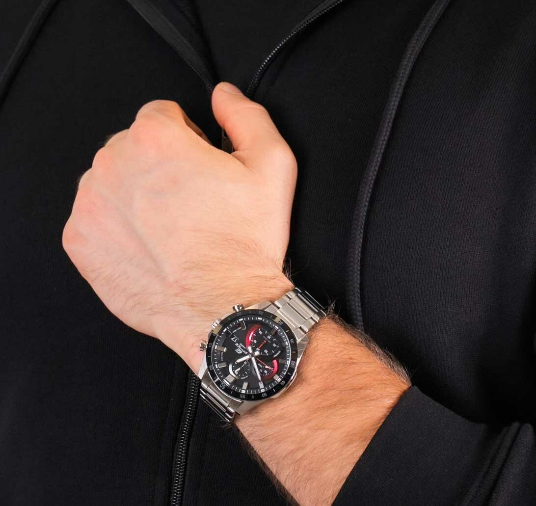 Наручные часы CASIO Edifice, серебряный/черный — фото 1