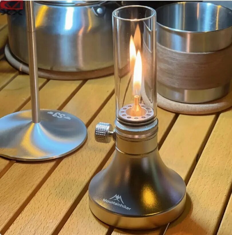 Лампа туристическая газовая для Кемпинга Серебристый