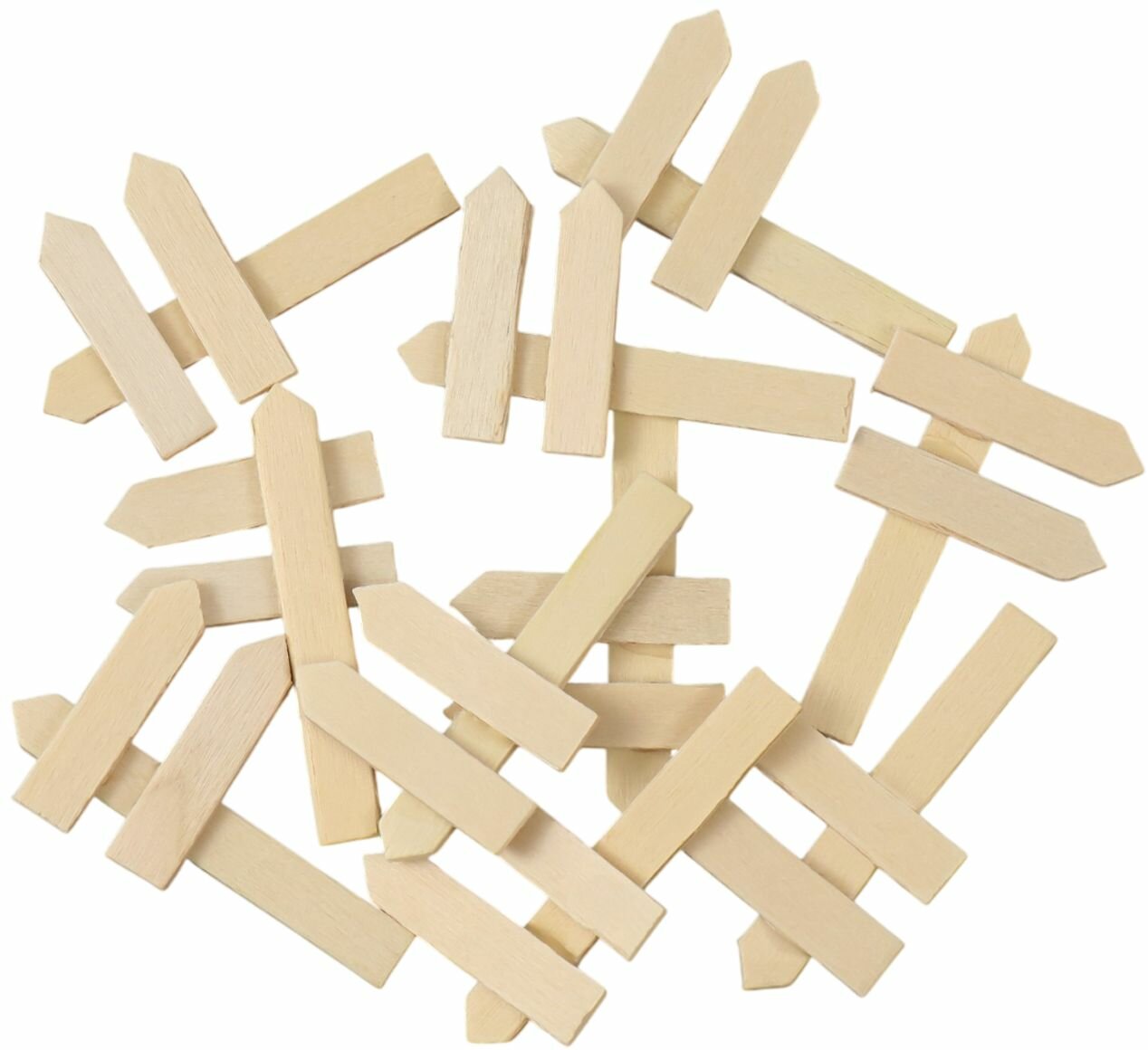 Декор для творчества "Указатель", набор деревянных заготовок для рукоделия и поделок, в комплекте 10 шт, 3 х 5 см.