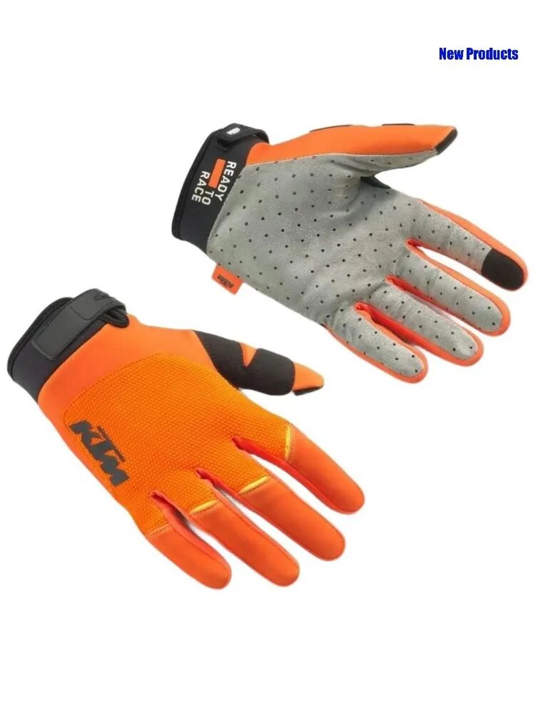 Мотоперчатки KTM 4XS оранжевые для города, дышащие, с защитой костяшек пальцев