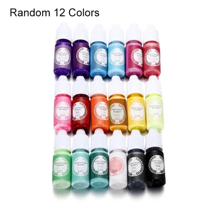 Набор красителей для эпоксидных смол, жидкие краски пигменты для заливки смолы, 10 г/бутылка,12 шт