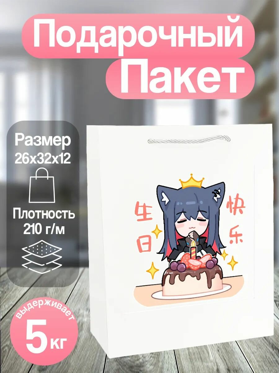 Пакет подарочный Arknights Endfield, упаковка для подарка, 26х31 см