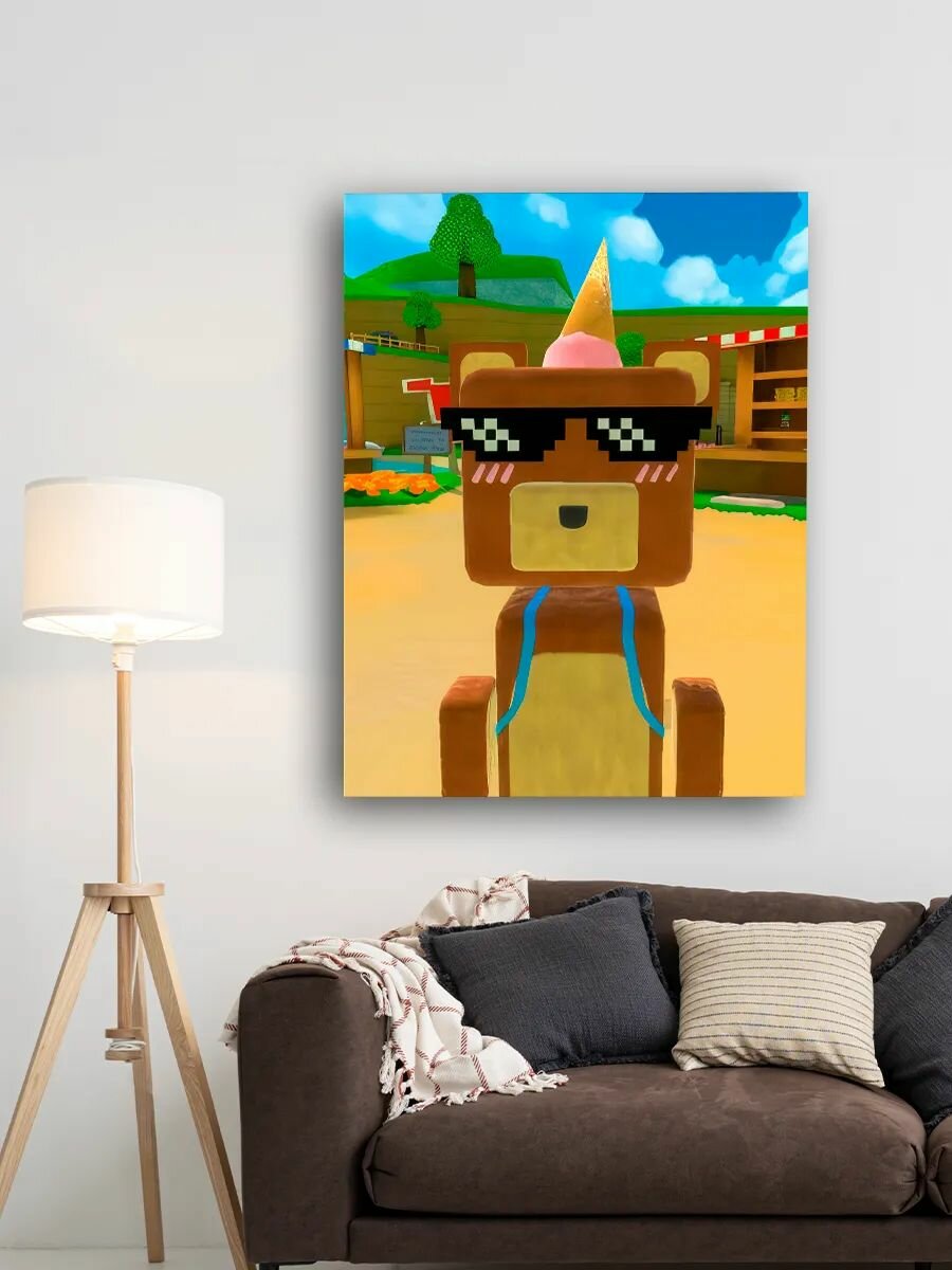 Постер на стену Super bear adventure , плакат 1шт, А2 размер. — фото 1
