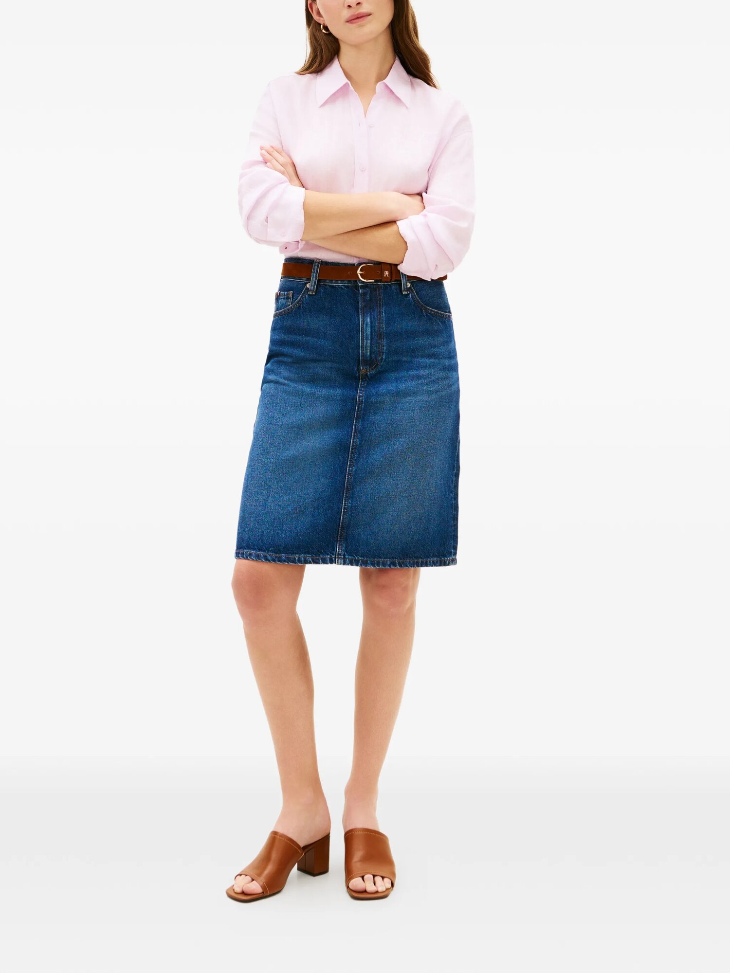 Юбка TOMMY HILFIGER Five-pocket-style mini skirt, размер 42 EU, blue — фото 1