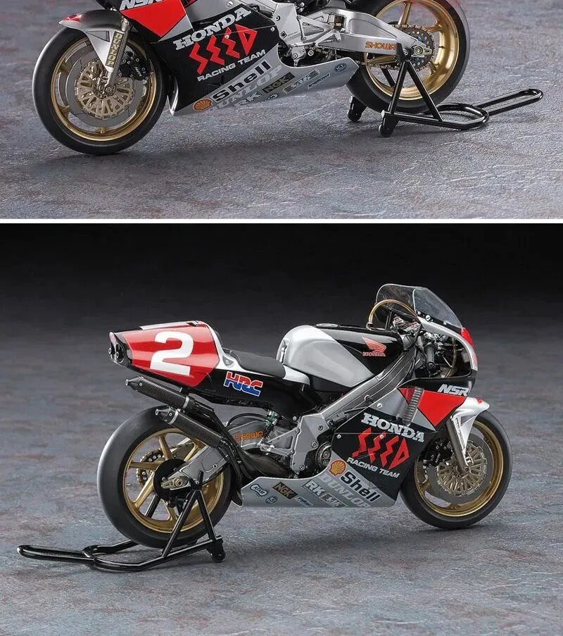 Сборная модель мотоцикла Hasegawa Honda NSR500 1/12 масштаба 100 деталей ABS пластик — фото 1