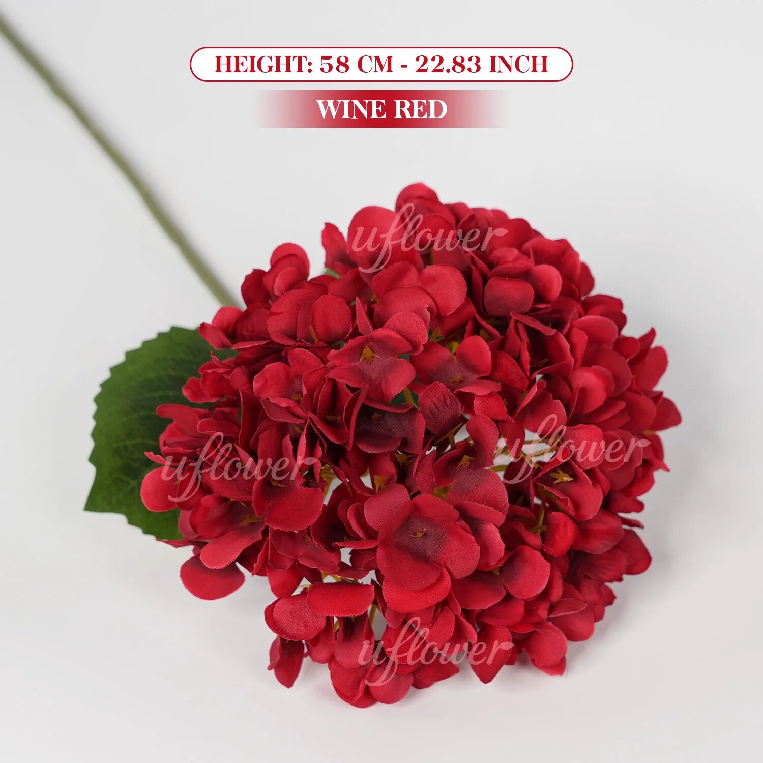 Гортензия искусственная Uflower, 58 см, C06, 10 шт.