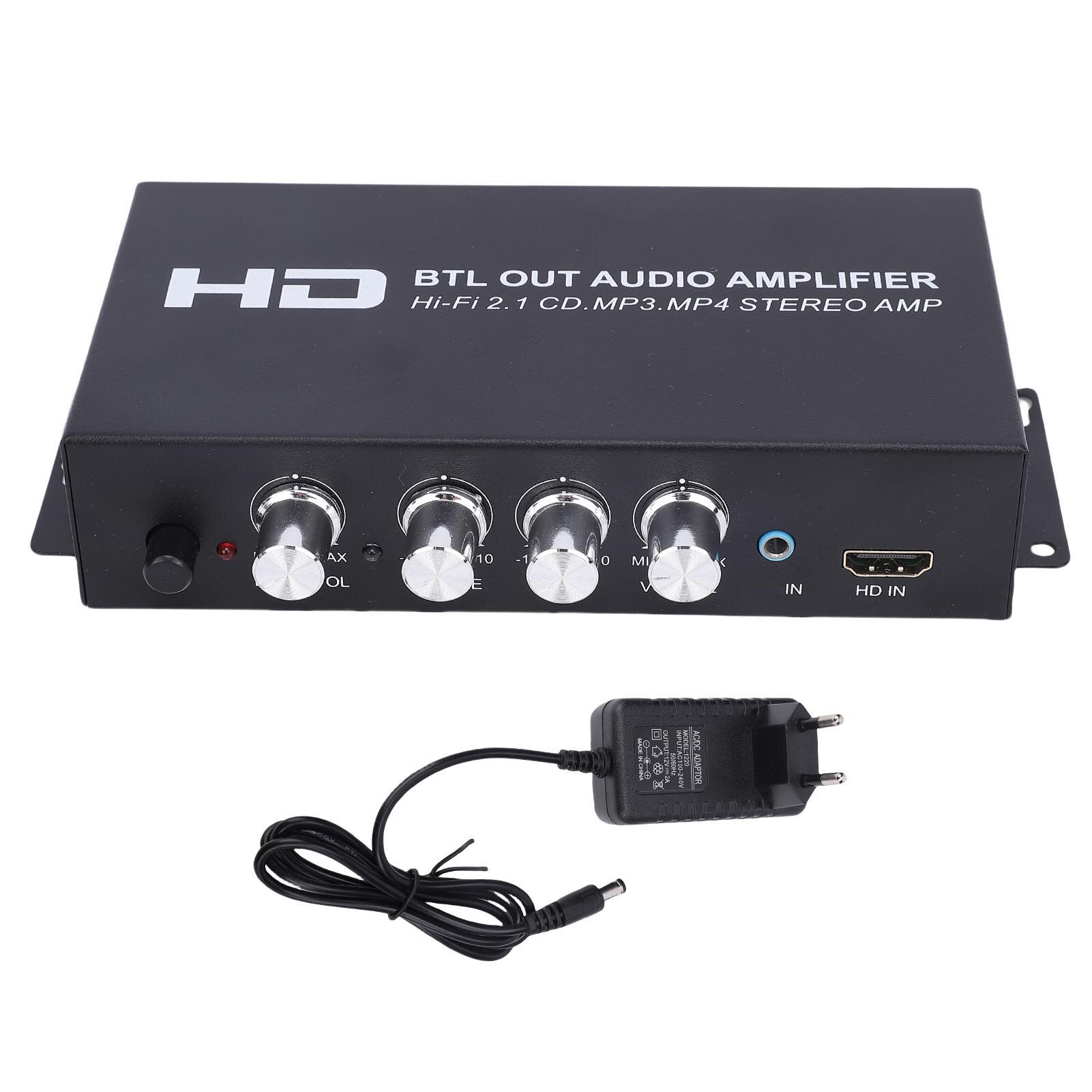 Стерео -мощный усилитель двойной канал звуковой приемник hifi стерео усилитель Поддерживает высокий определение мультимедийное интерфейс Aux вход для домашнего компьютера Eu Plugure