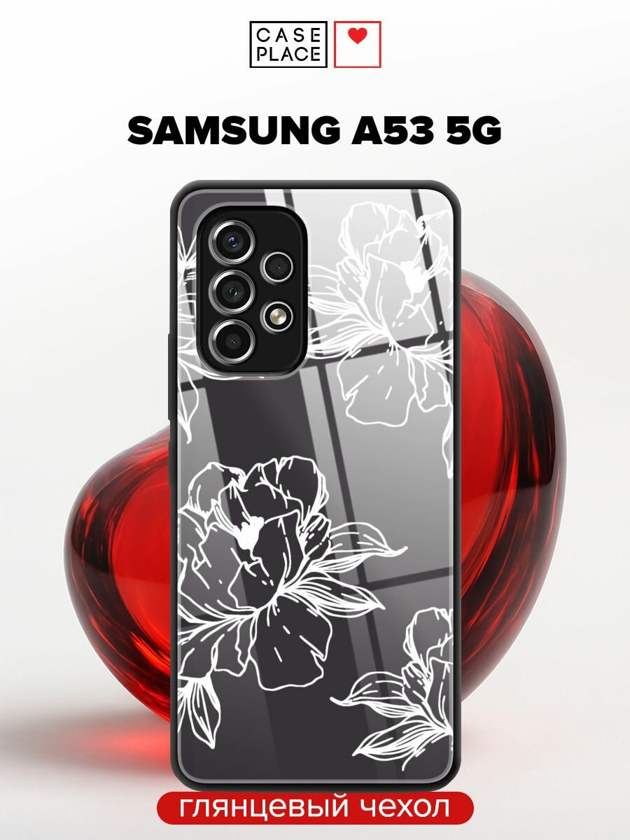 Чехол на Samsung Galaxy A53 5G / Самсунг Галакси А53 5G с принтом "Цветы графика"