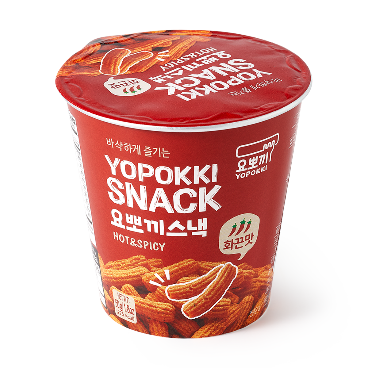 Снеки "Yopokki", остро-пряные, в стакане, 50 граммов, 1 упак.