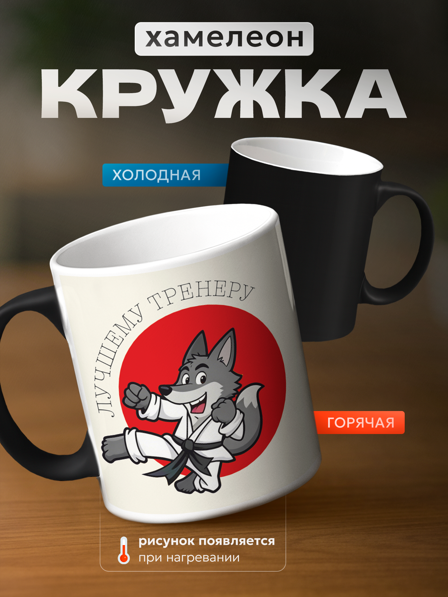 Кружка хамелеон подарок лучшему тренеру
