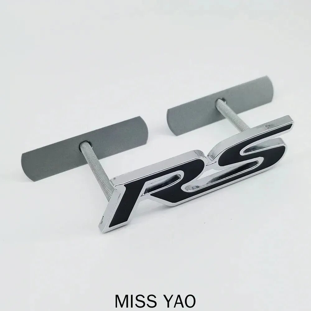 1 шт. 3D металлический логотип RS, эмблема передней решетки - украшение для автомобиля, автоаксессуары