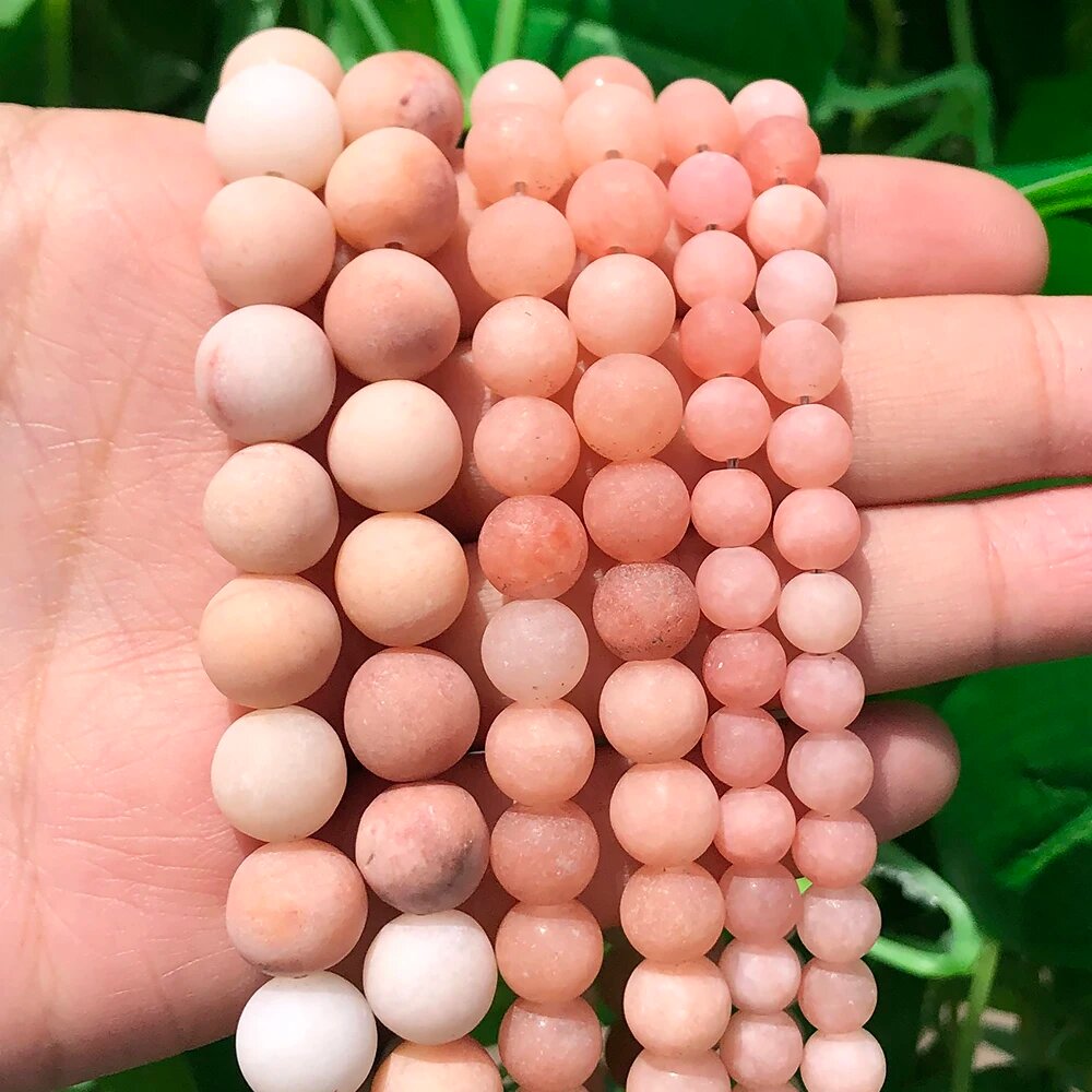 Бусины из розовой зебры, яшмы, агата, 10 мм, 34 шт.