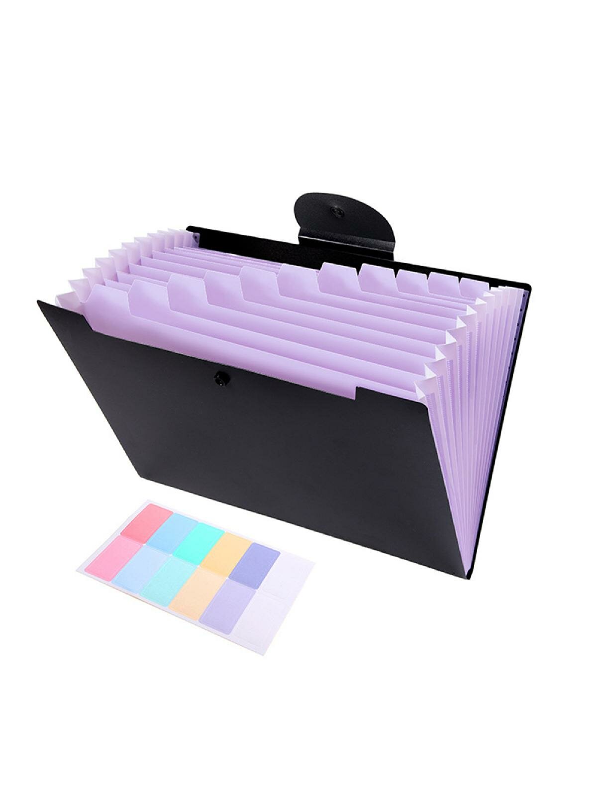 Портативный пластиковый органайзер для файлов, 12 отделений, расширяемый кейс для документов для офиса