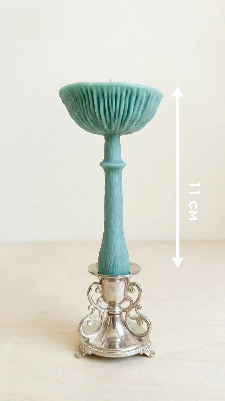 Свеча Unification love "Гриб мухомор", фигурная, сизая, 2 часа горения