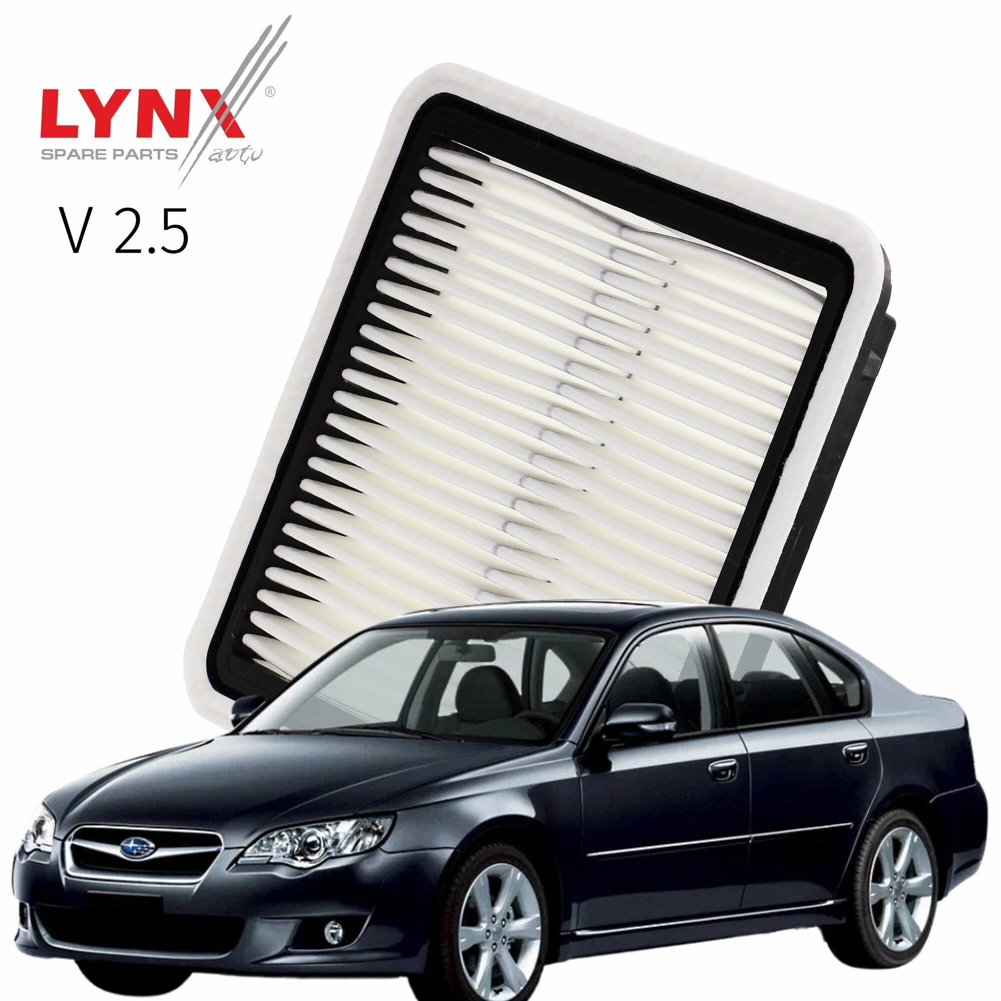 Фильтр воздушный Subaru Legacy (4) / Легаси Легаси 2003 2004 2005 2006 2007 2008 2009 V2.5 EJ25 / 1шт LYNXauto
