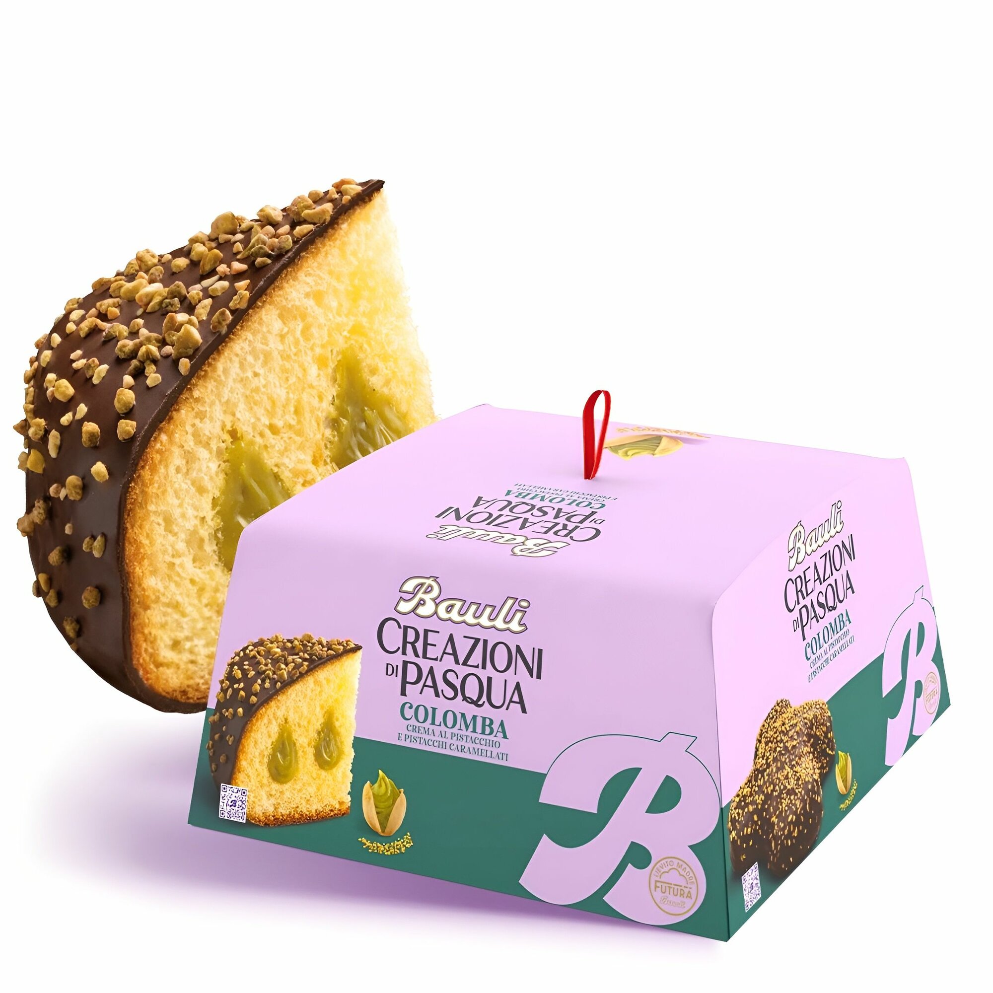 Кекс (кулич) Bauli COLOMBA c начинкой из шоколада и фисташки, 750г, Италия