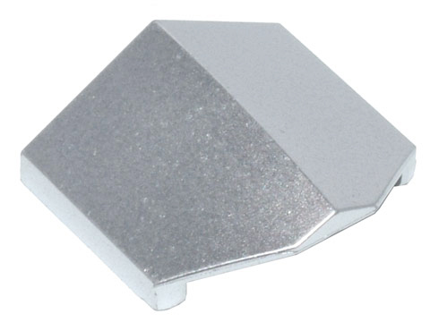 Slope, Curved 33 2 x 2 Double / Inverted, 1762 Metallic Silver U