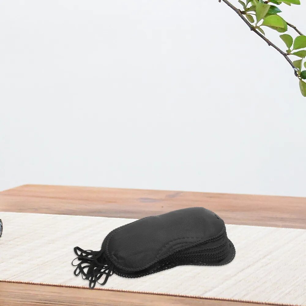 Набор из 12 черных тканевых масок для игры в мафию с регулируемой резинкой