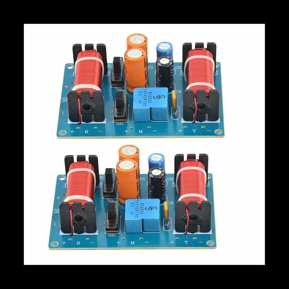 (W R U D) 2Pcs 150W 3 Way Audio Speaker Crossover Treble Midrange Полочный Кроссовер HiFi High Fidelity