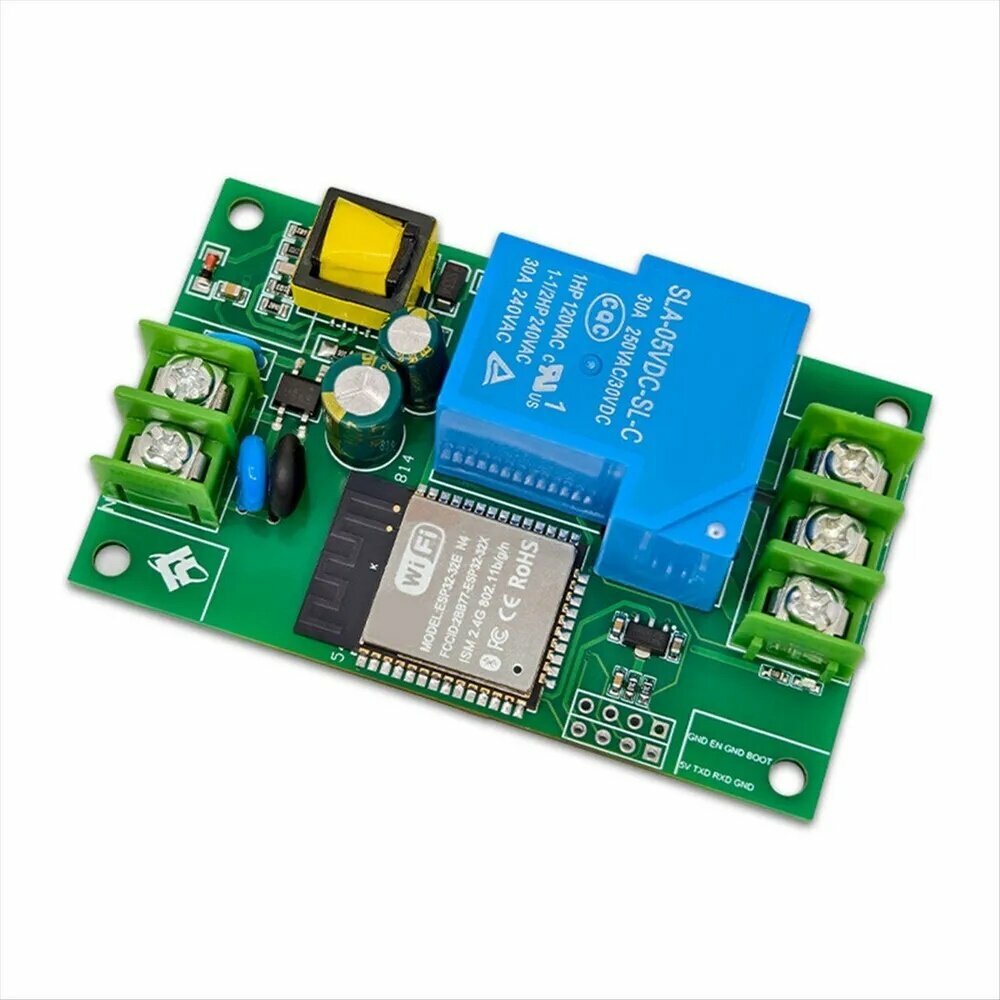 ESP32 1-Канальный Релейный Модуль 30A, Источник Питания AC220V WIFI