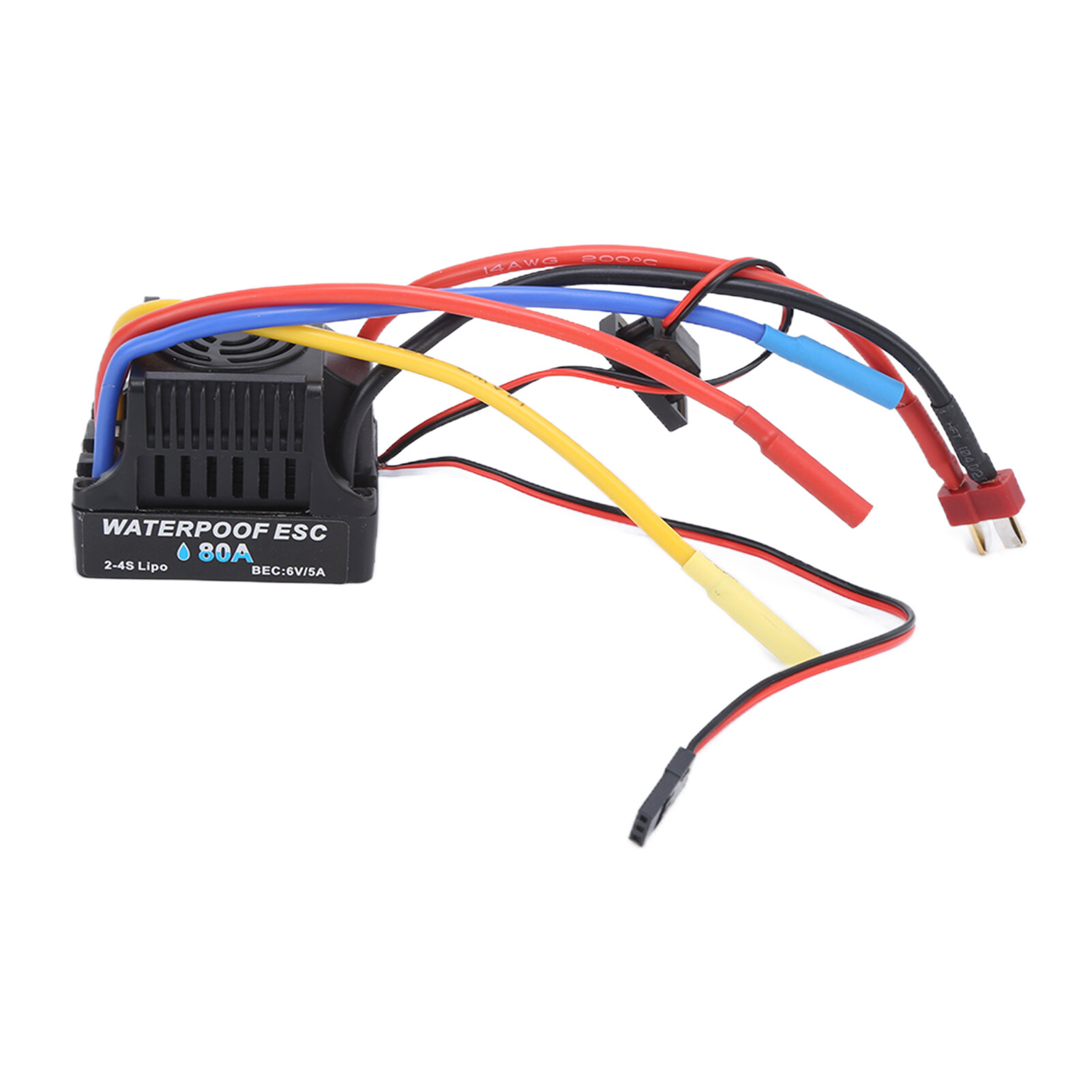 Электронный регулятор скорости 80A ESC водонепроницаемый бесщеточный ESC рассеивания тепла для автомобиля 1/8RC