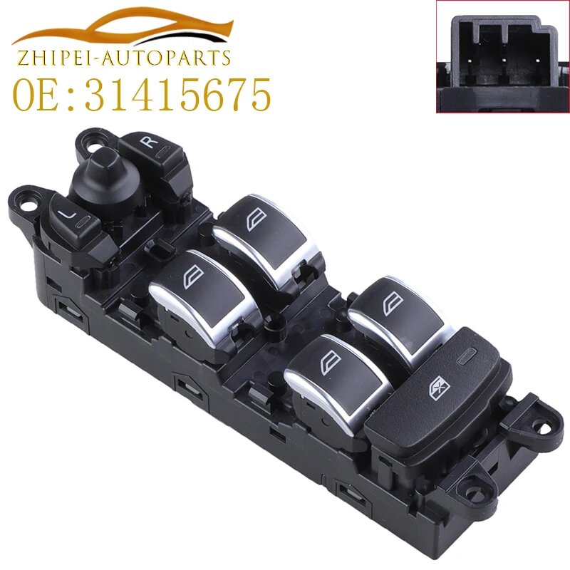 31415675 Главный переключатель подъема окна со стороны водителя для Volvo S60 XC60 2009-2017 гг.
