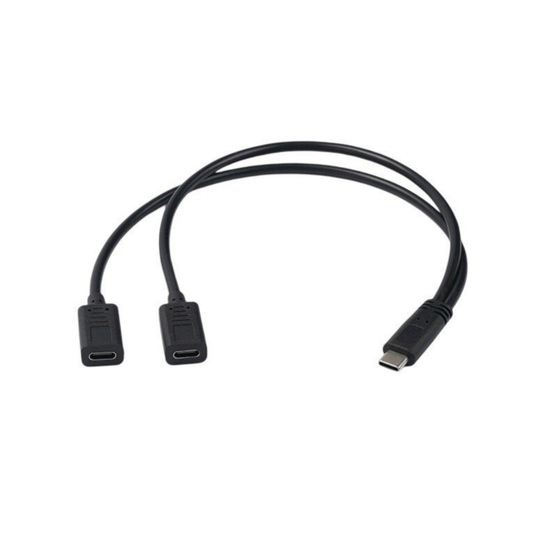 Шнур Для Быстрой Зарядки USB C Мужской к Двойному USB C Женский Разветвитель Кабеля Type-C Порт Зарядный Адаптер Шнур для Телефона Планшета