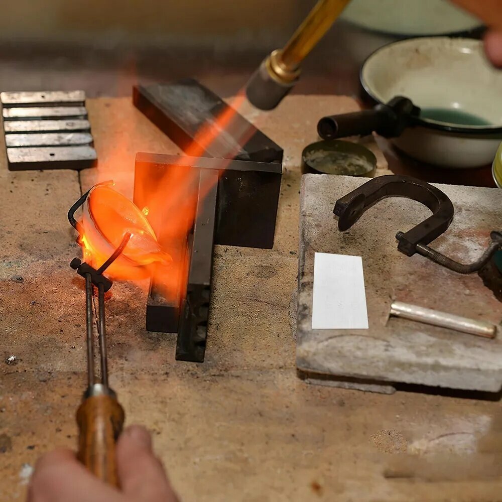 Серебряная пайка в листах для ювелирных работ низкотемпературная 2 г