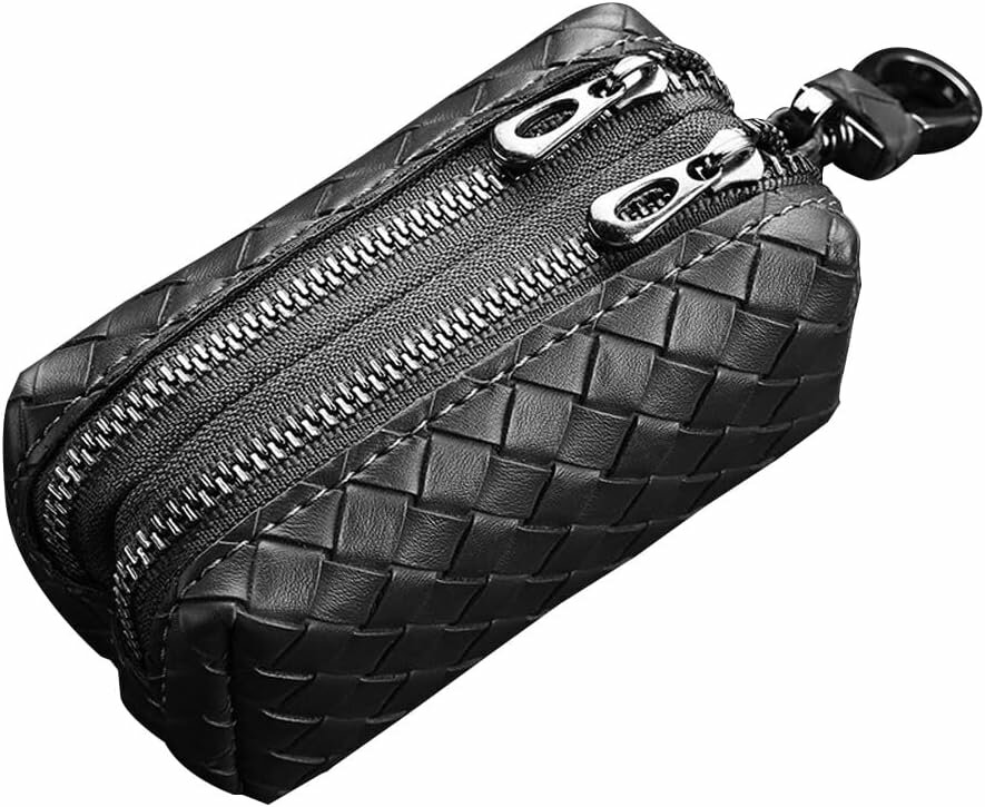 Чехол для брелока, чехол для дистанционного брелока из искусственной кожи, женские брелоки и брелки с 2 боковыми кармана