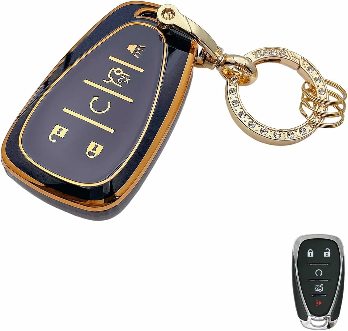 Чехол-брелок для Kia с брелком, черный мягкий защитный чехол из ТПУ для Telluride 2023 2024, 5 кнопок, умный дистанционн