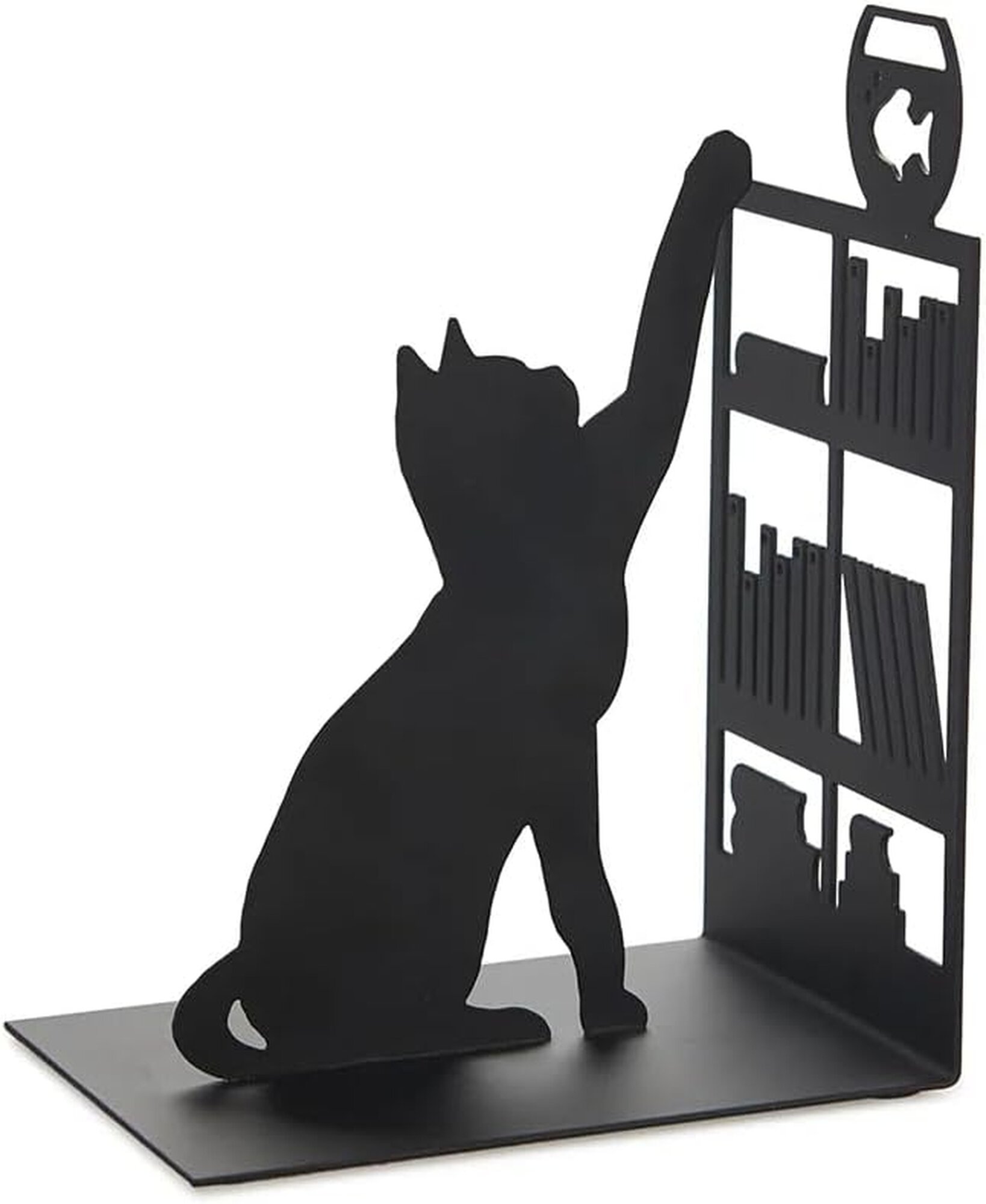 Подставка для книг Balvi "Кашка" 27474, металл, черная, 17x13x10 см