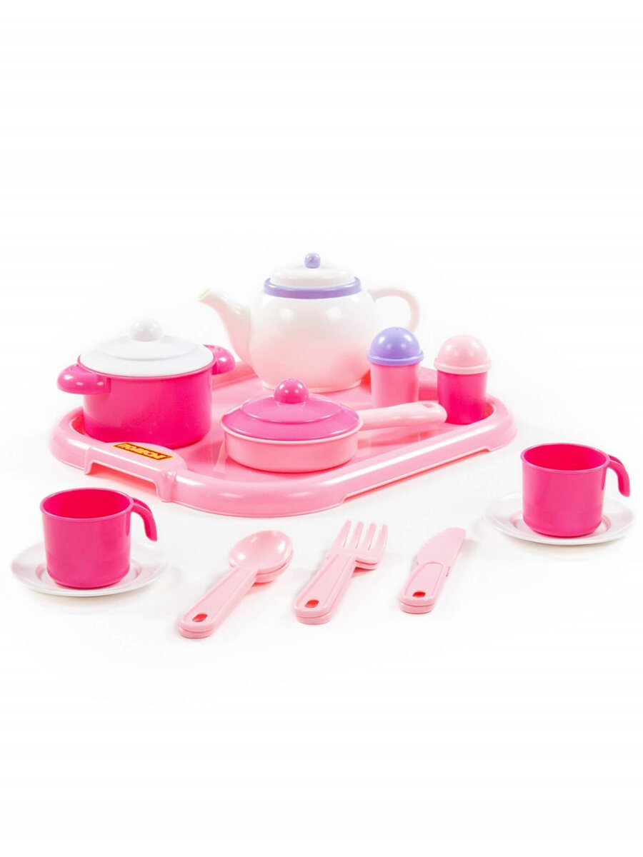 Полесье Набор детской посуды Настенька с подносом на 2 персоны 59000 с 3 лет